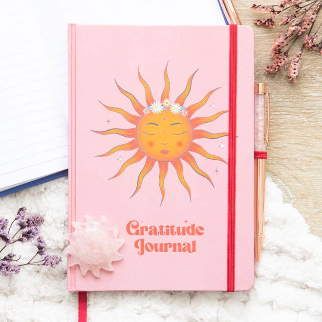 Journal The Sun Gratitude avec stylo à quartz rose – Audrey Lieutaud